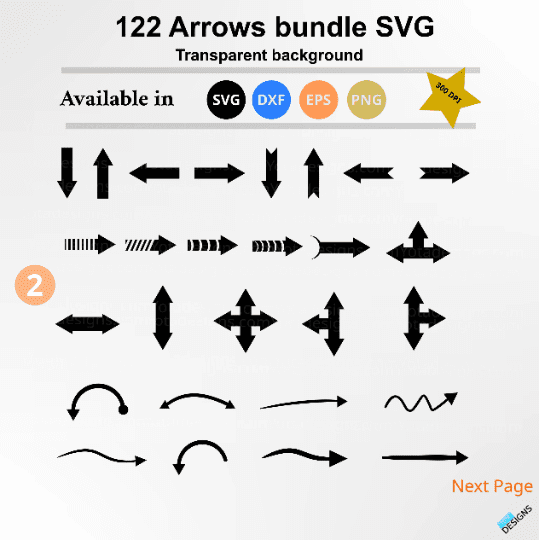 Get Creative with Our 122 SVG Arrows Bundle - Arrows Signs