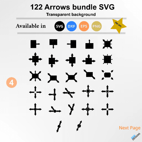 Get Creative with Our 122 SVG Arrows Bundle - Arrows Signs