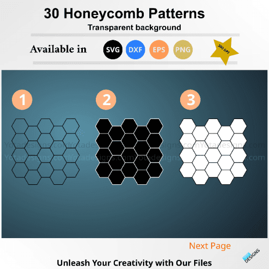 Honeycomb Pattern, 30 SVG files, Honeycomb SVG bundles