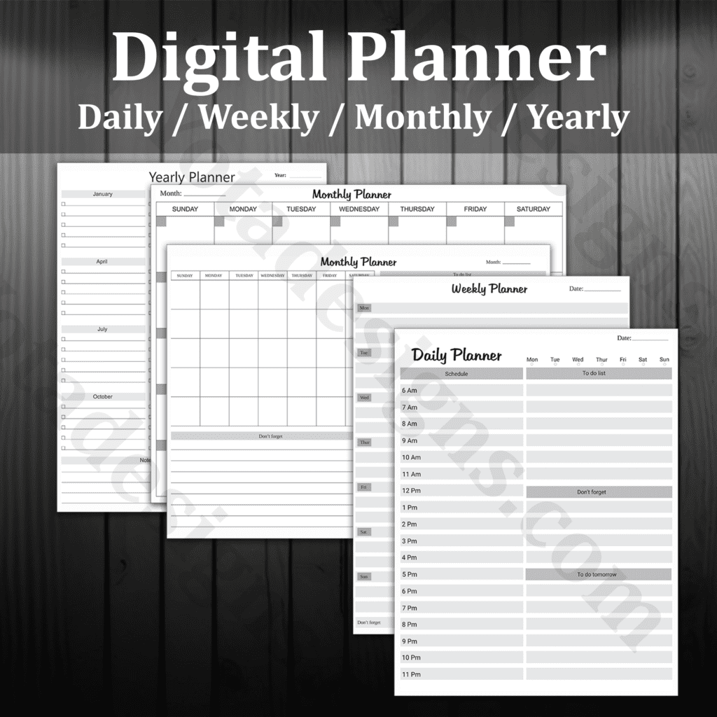 Get Organized with Digital Printable Planners Daily,